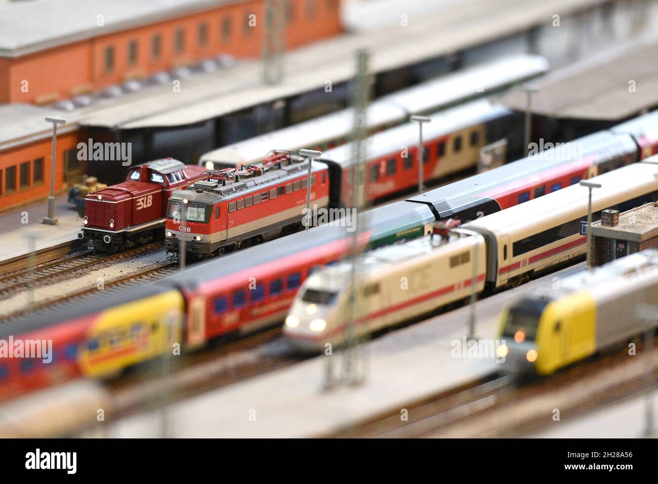 Das Eisenbahnmuseum Lokwelt in Freilassing, Bayern, Deutschland, Europa ...