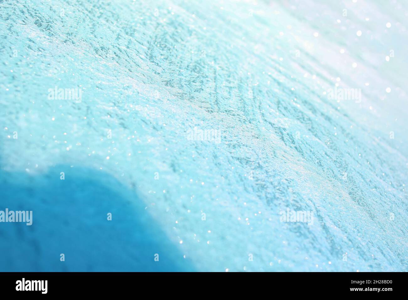 Ice bloom on the blue surface of the car Stock Photo - Alamy