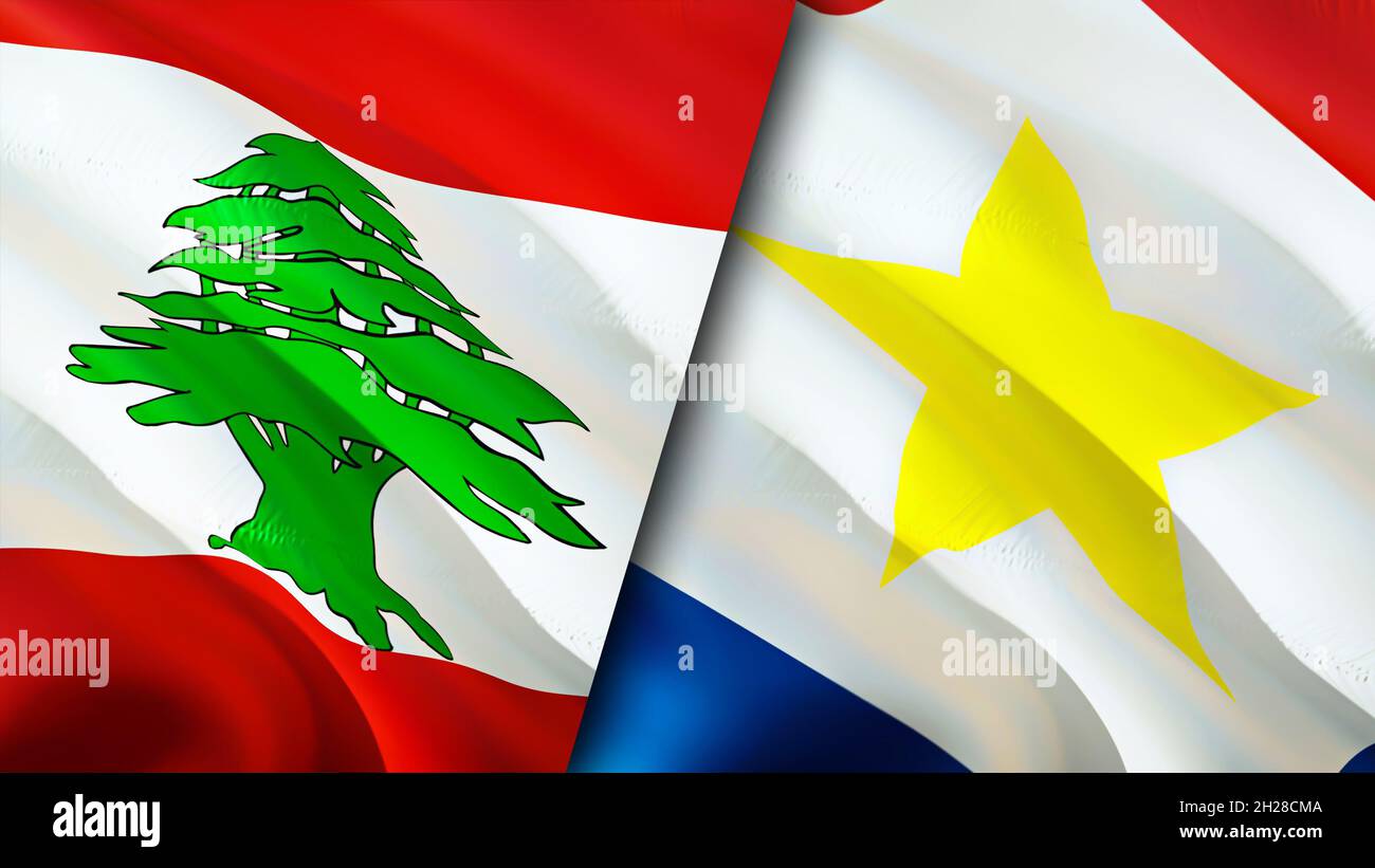 Lebanon saba island flag hi-res stock photography and images - Alamy