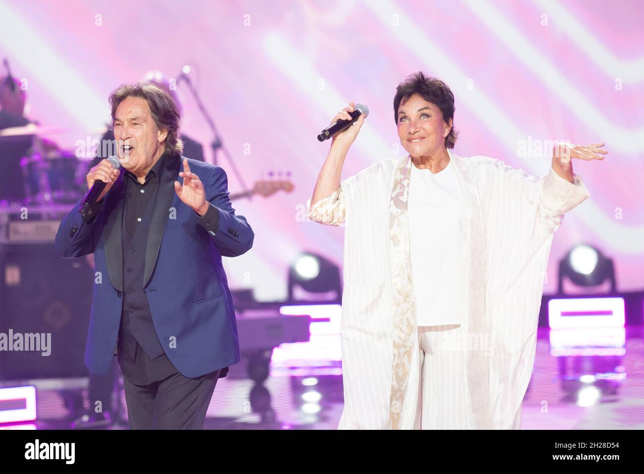 Angela Brambati and Angelo Sotgiu of Ricchi e Poveri in concert in ...