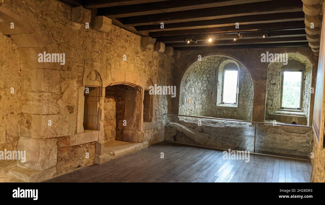 Interior of a ruined castle Stock Photo - Alamy