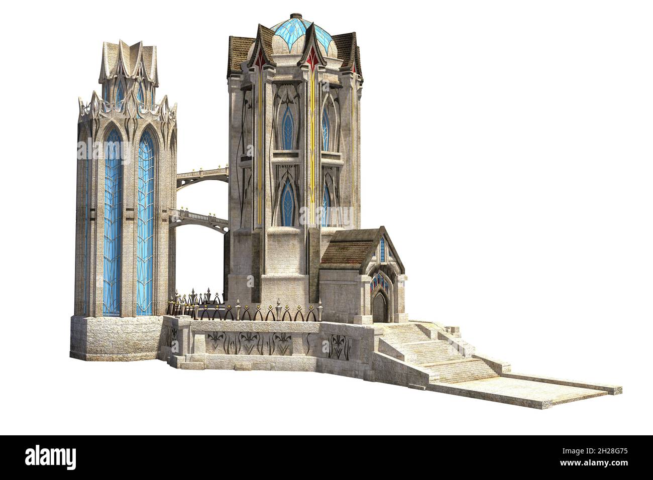 Castle Academy Fantasy Architecture, 3D illustration, 3D rendering ...