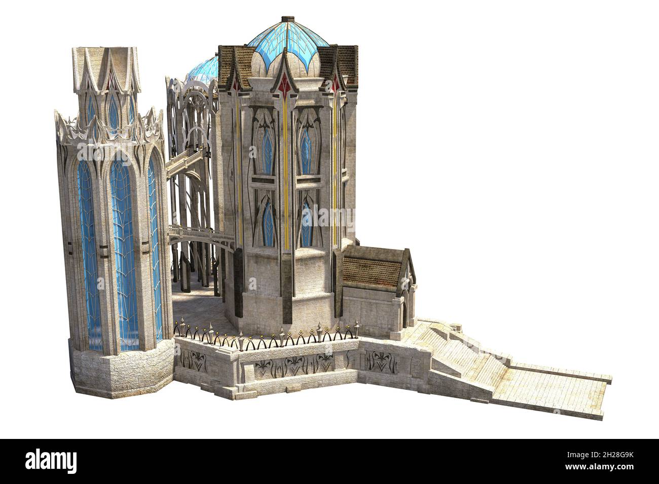 Castle Academy Fantasy Architecture, 3D illustration, 3D rendering ...