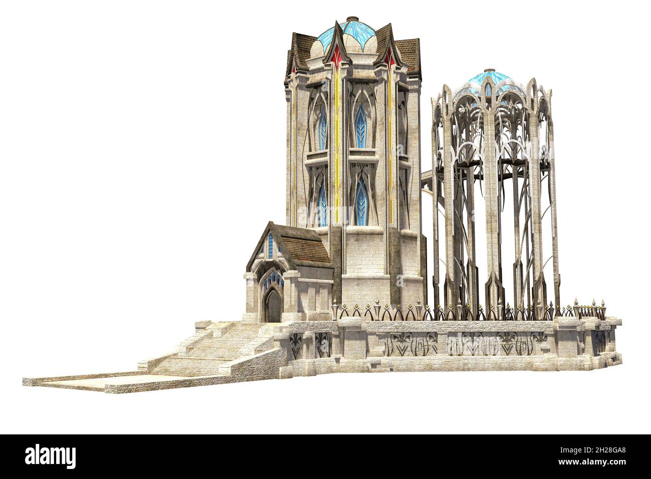 Castle Academy Fantasy Architecture, 3D illustration, 3D rendering ...