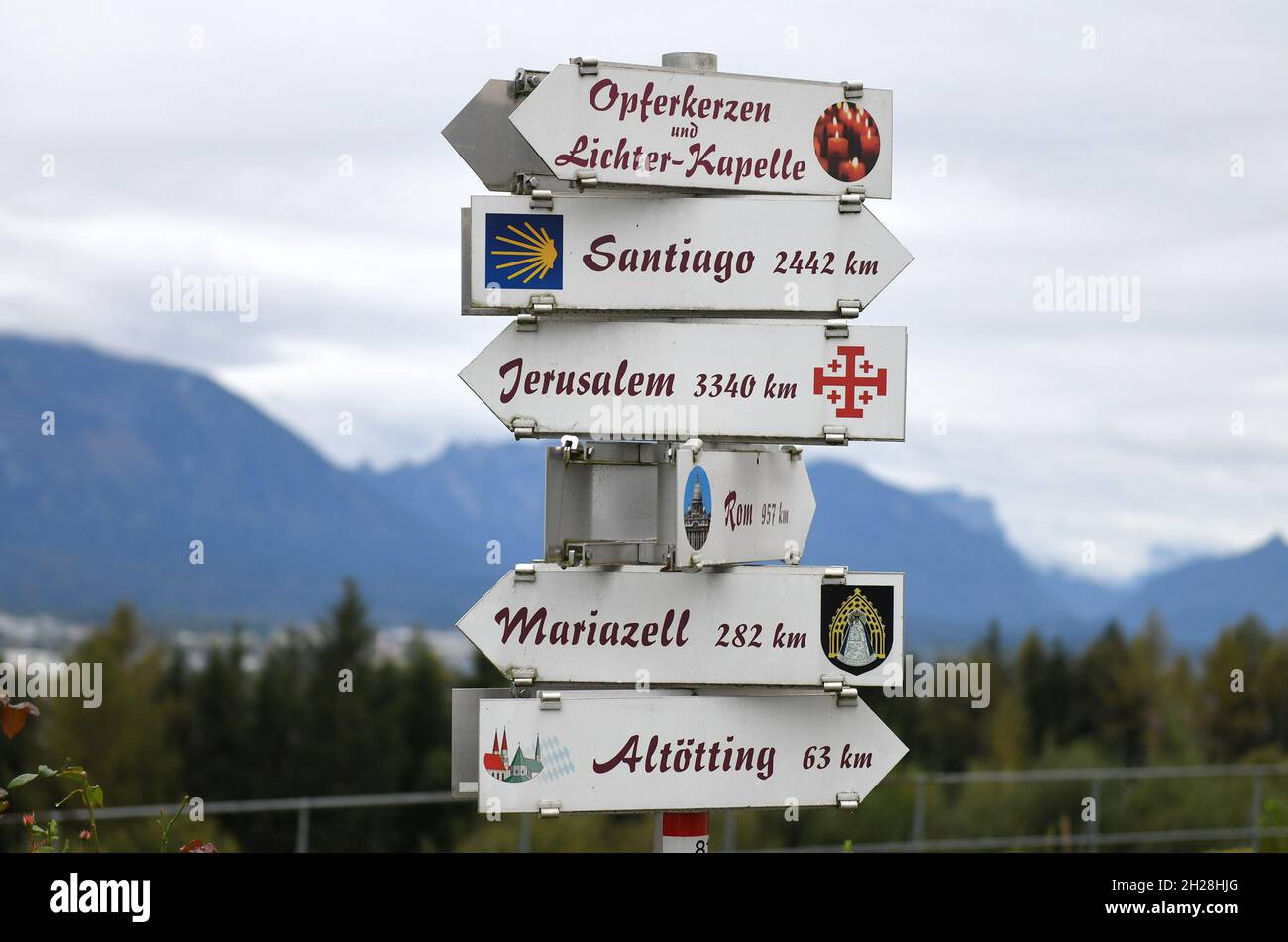 Wallfahrtskirche Maria Plain in Salzburg, Österreich, Europa ...