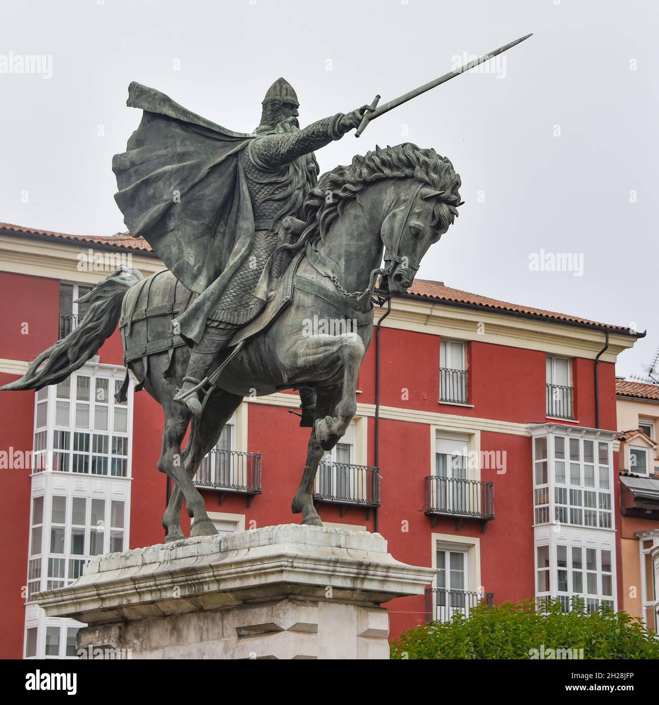 Burgos, Spain - 16 Oct 2021: Statue of El Cid in the Plaza Mio Cid ...