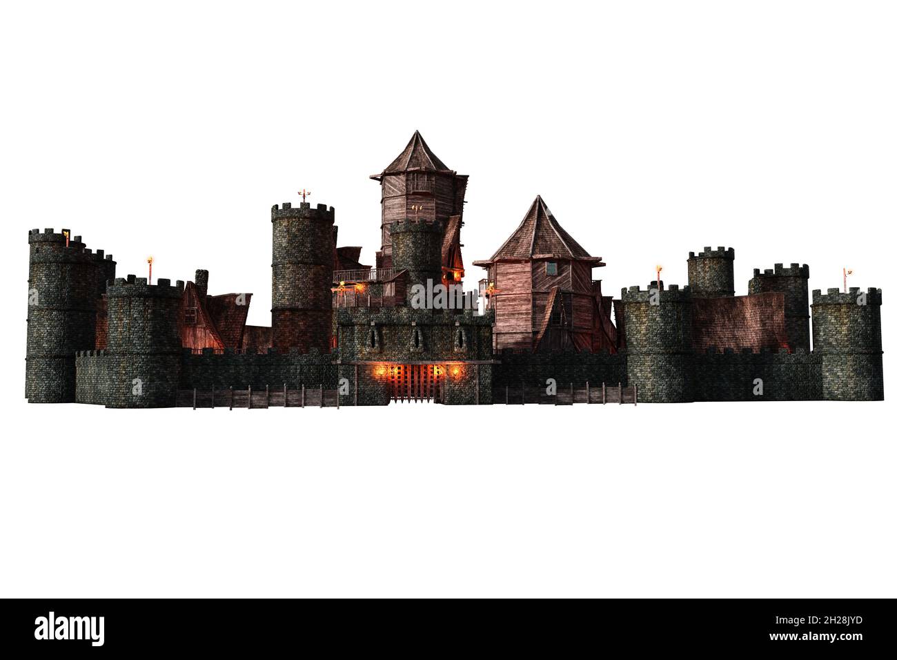 Castle Academy Fantasy Architecture, 3D illustration, 3D rendering ...