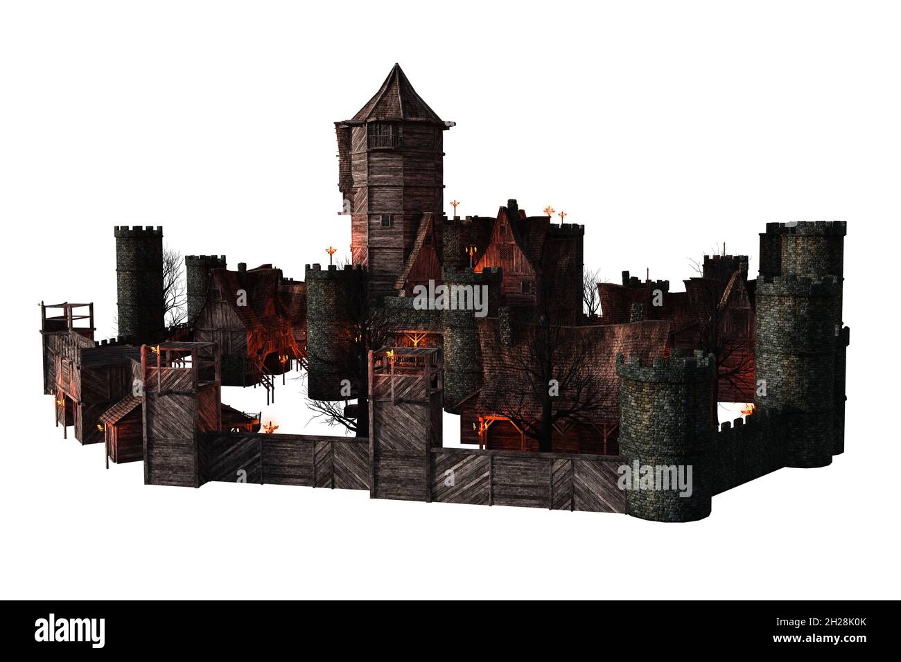 Castle Academy Fantasy Architecture, 3D illustration, 3D rendering ...