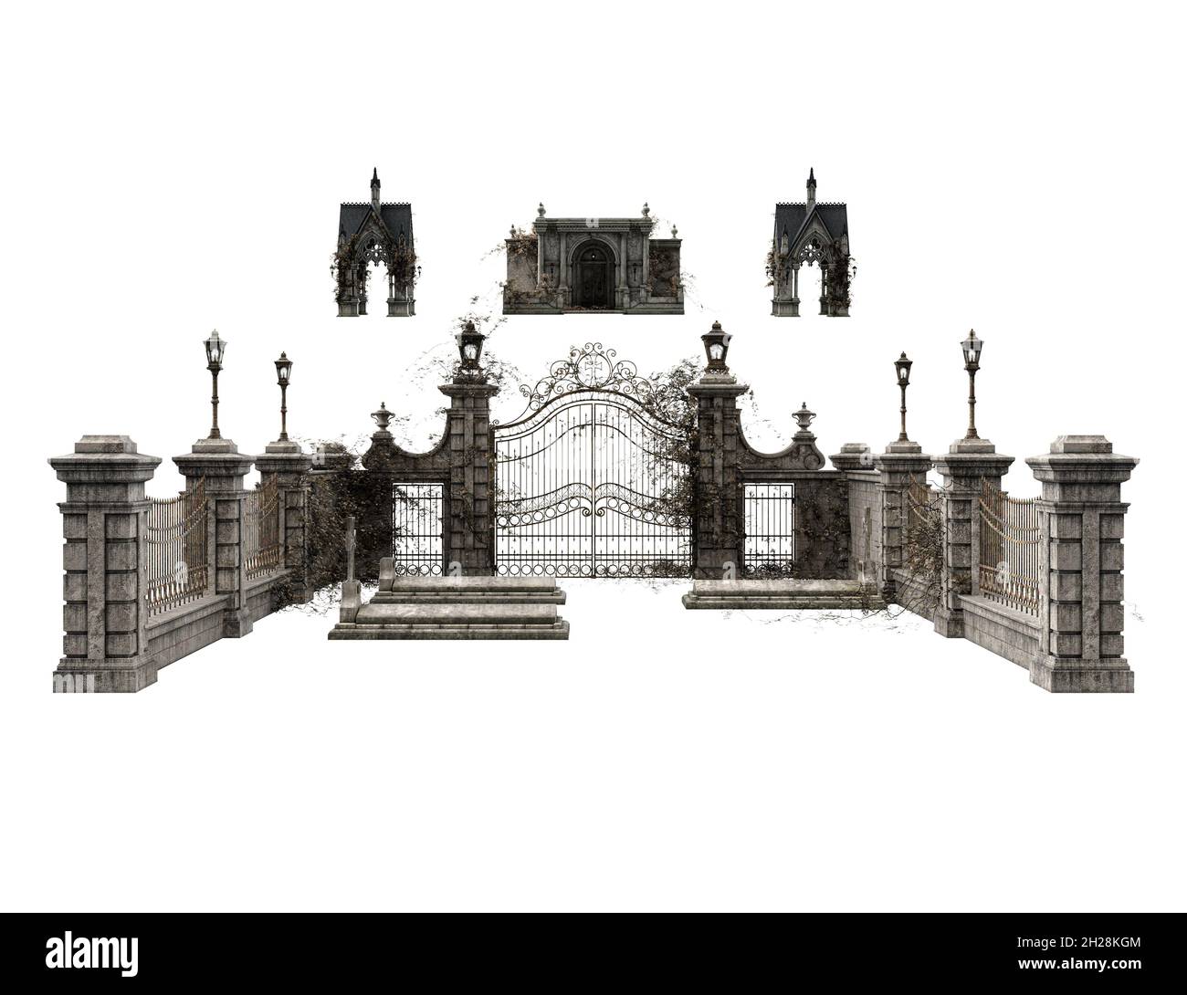 Gothic castle exterior dark Cut Out Stock Images & Pictures - Alamy