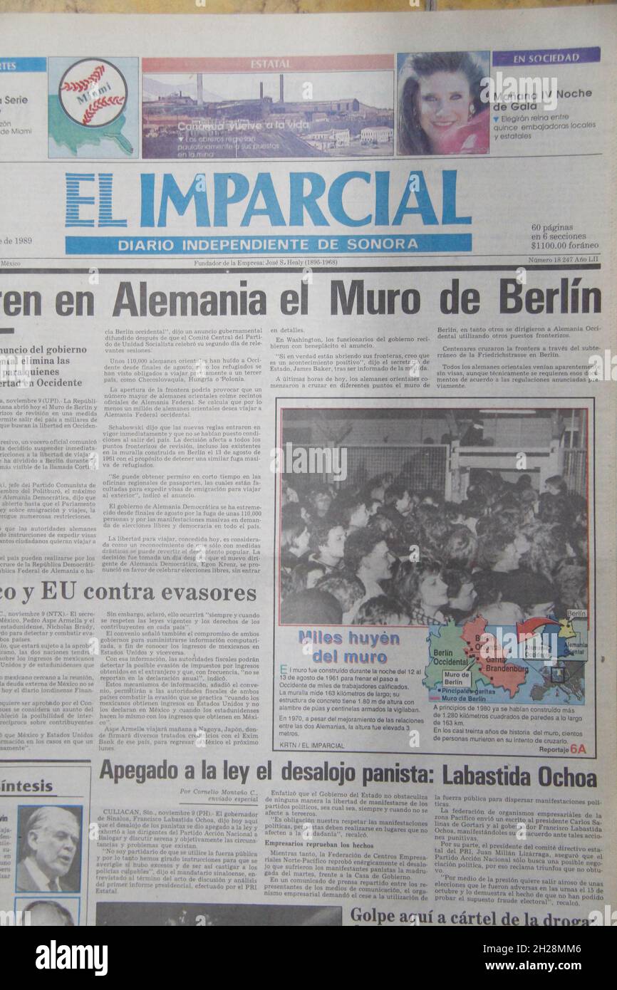 El Imparcial newspaper, printed edition, Hermosillo and Sonora Mexico ...