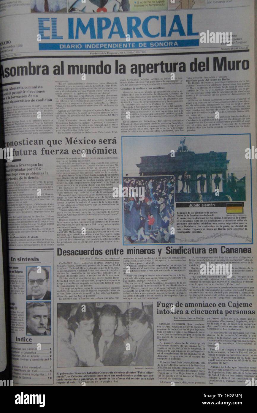 El Imparcial newspaper, printed edition, Hermosillo and Sonora Mexico ...
