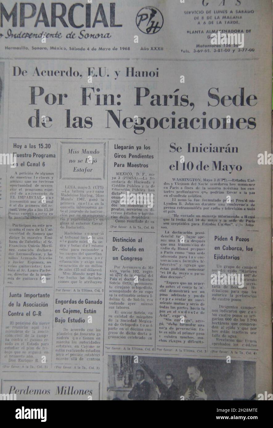 El Imparcial newspaper, printed edition, Hermosillo and Sonora Mexico ...