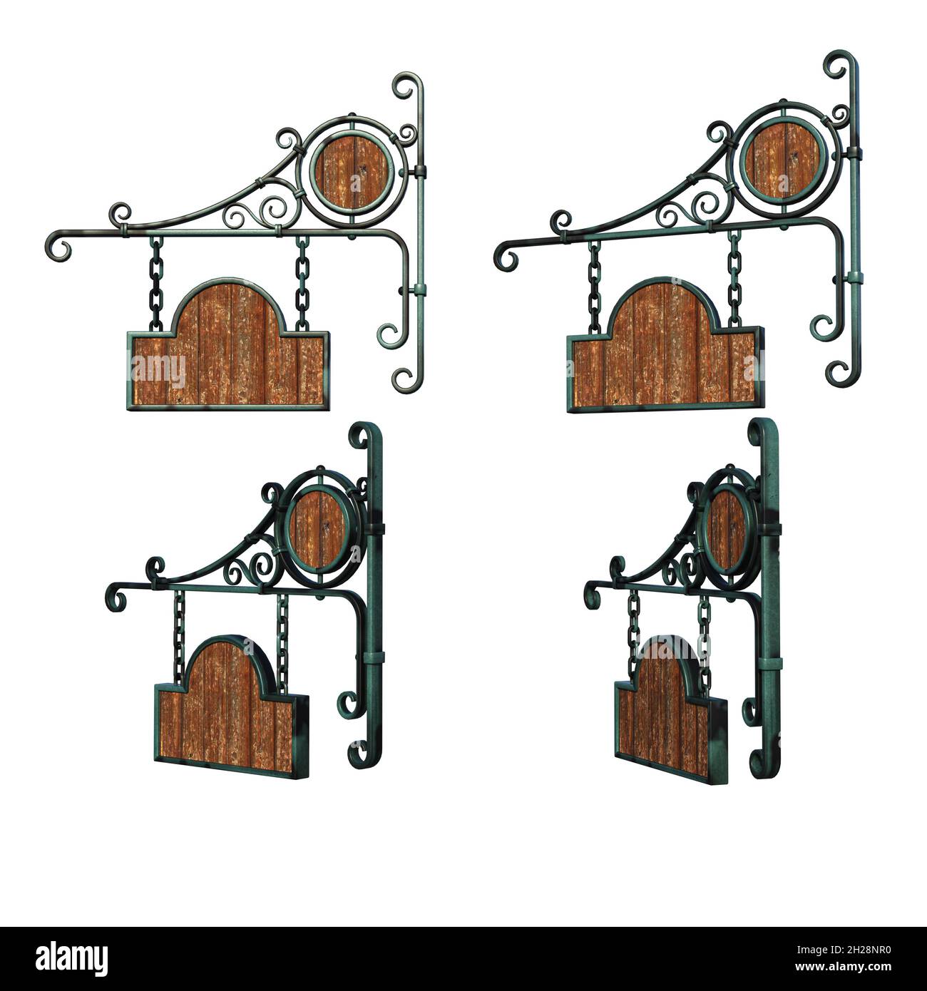 Fantasy Exterior Signage, 3D Illustration, 3D rendering Stock Photo - Alamy