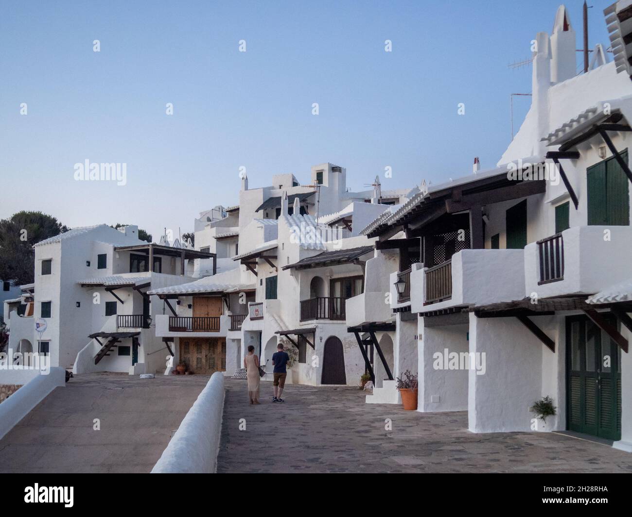 Binibeca white houses, Menorca Stock Photo - Alamy