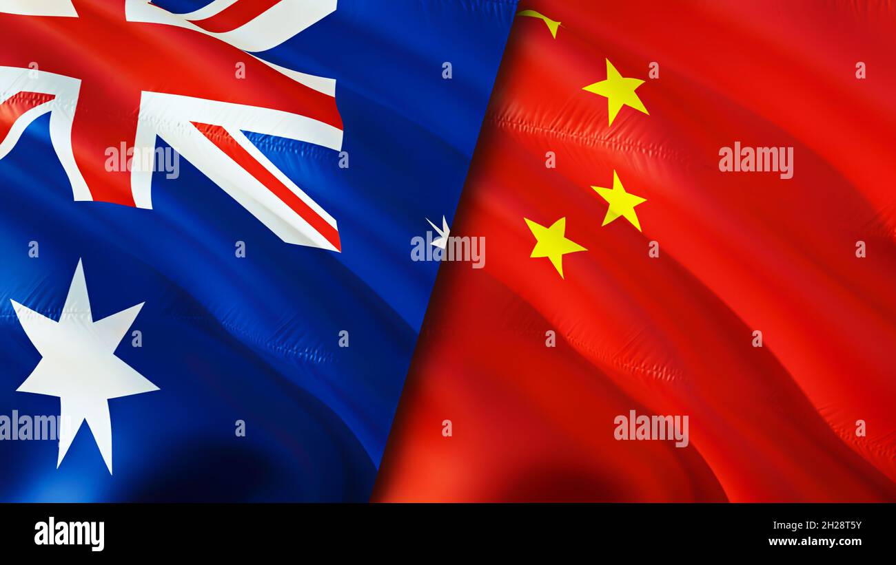 Australia china flag hi-res stock photography and images - Alamy
