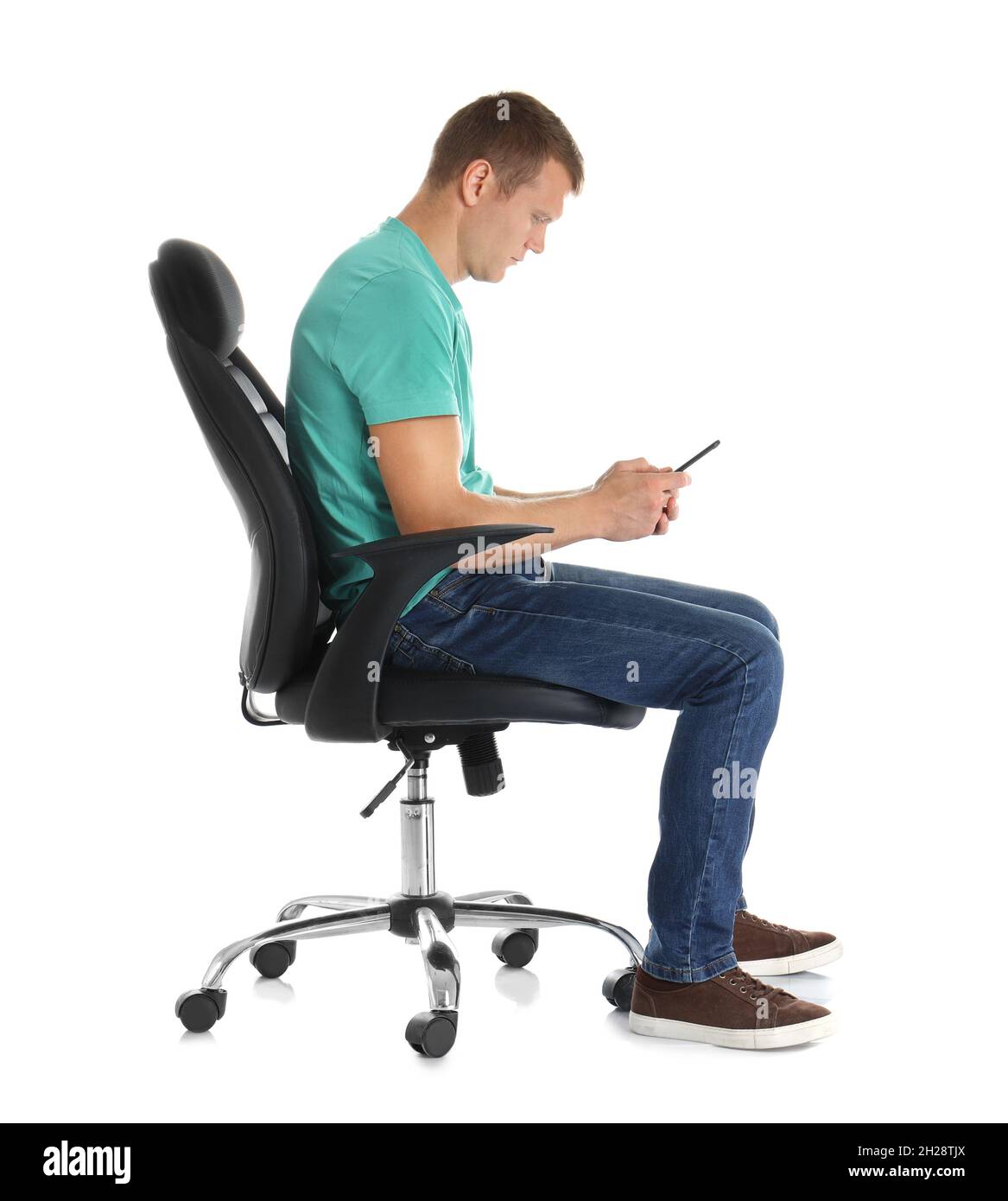Wrong posture mobile hi-res stock photography and images - Alamy