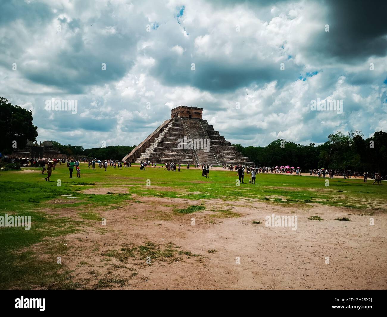 Beautiful view of Chichen Itza, built by the Maya people. Tinum ...