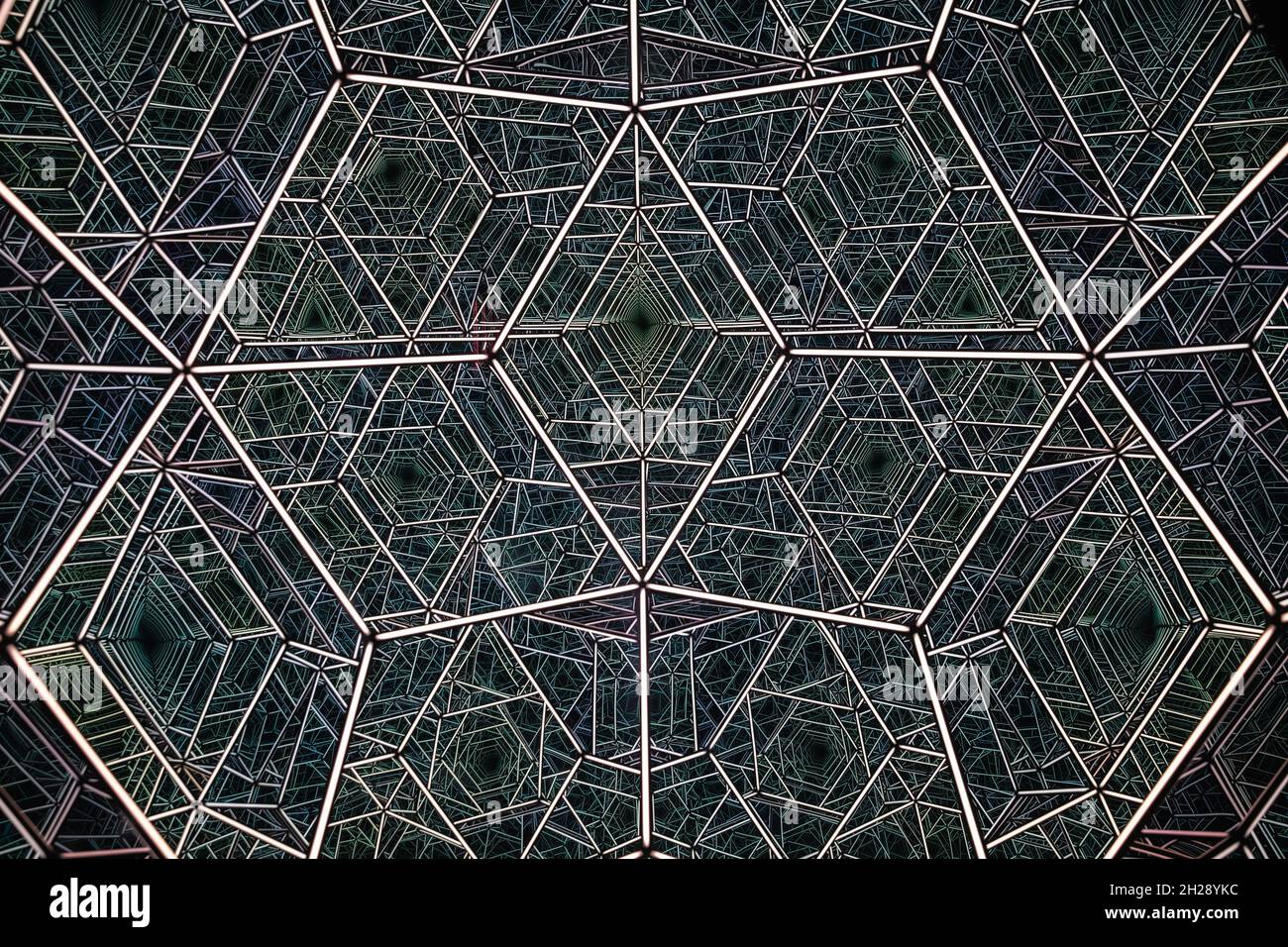 London, UK. 20th Oct, 2021. A view inside one of the light cubes that ...