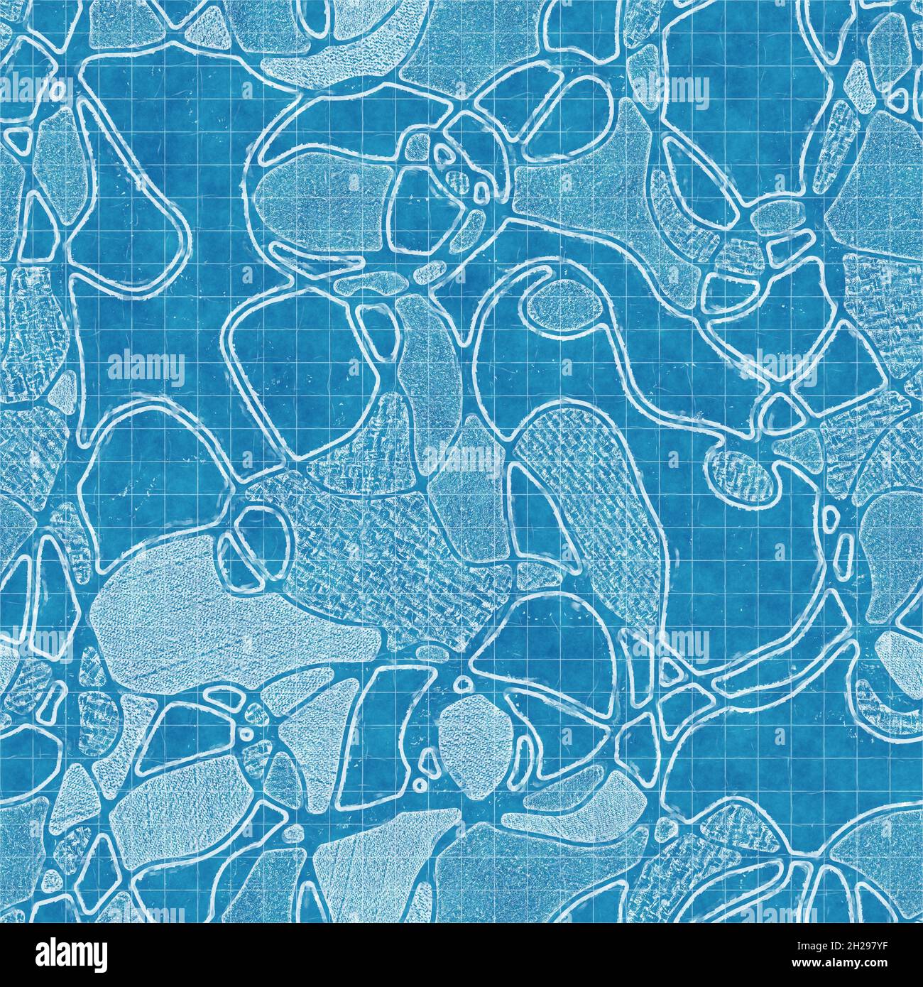 Seamless bright blue blueprint pattern for textile and print Stock ...
