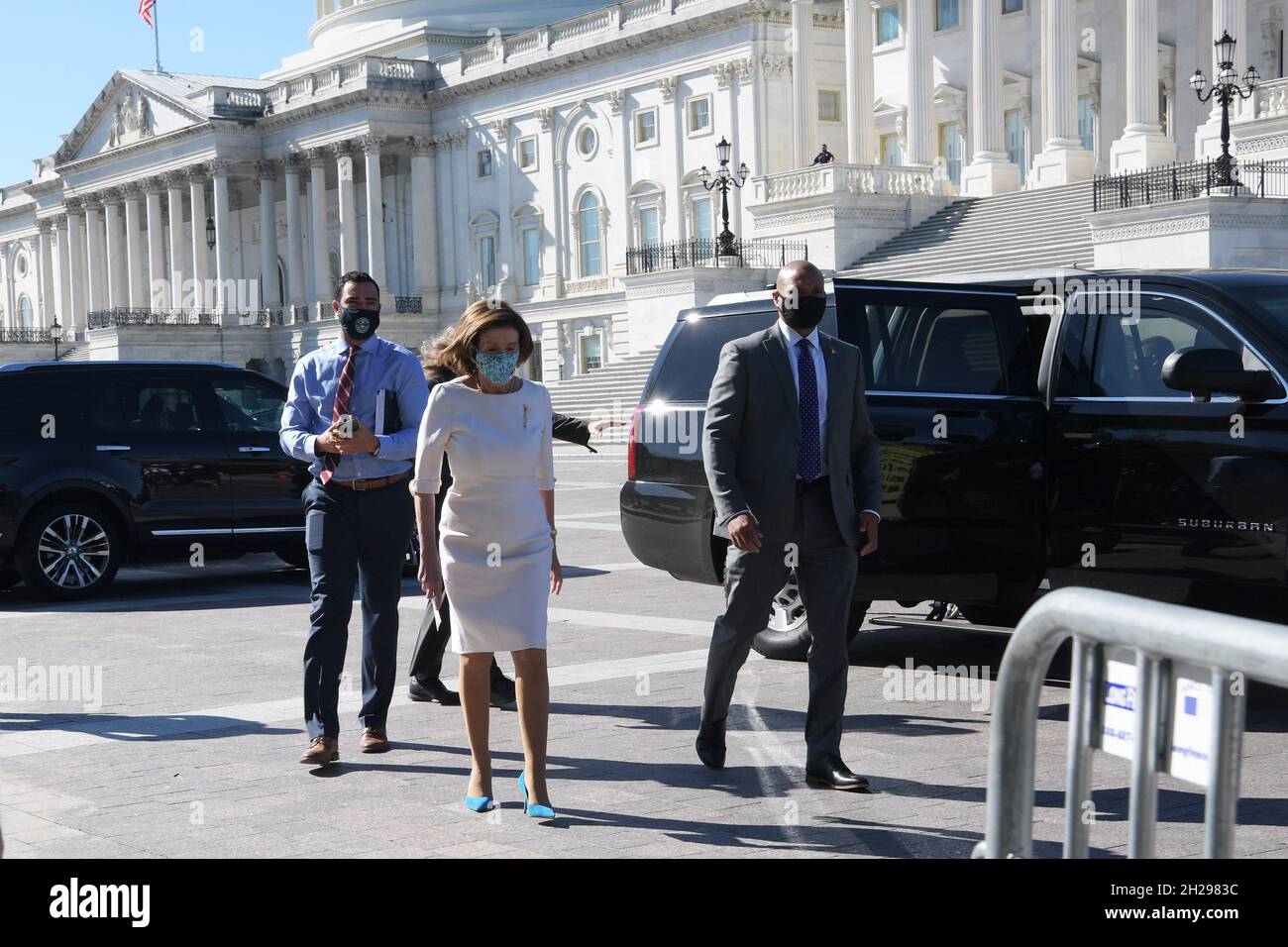 House Speaker Nancy Pelosi (D-CA) arrives to hold a press conference ...