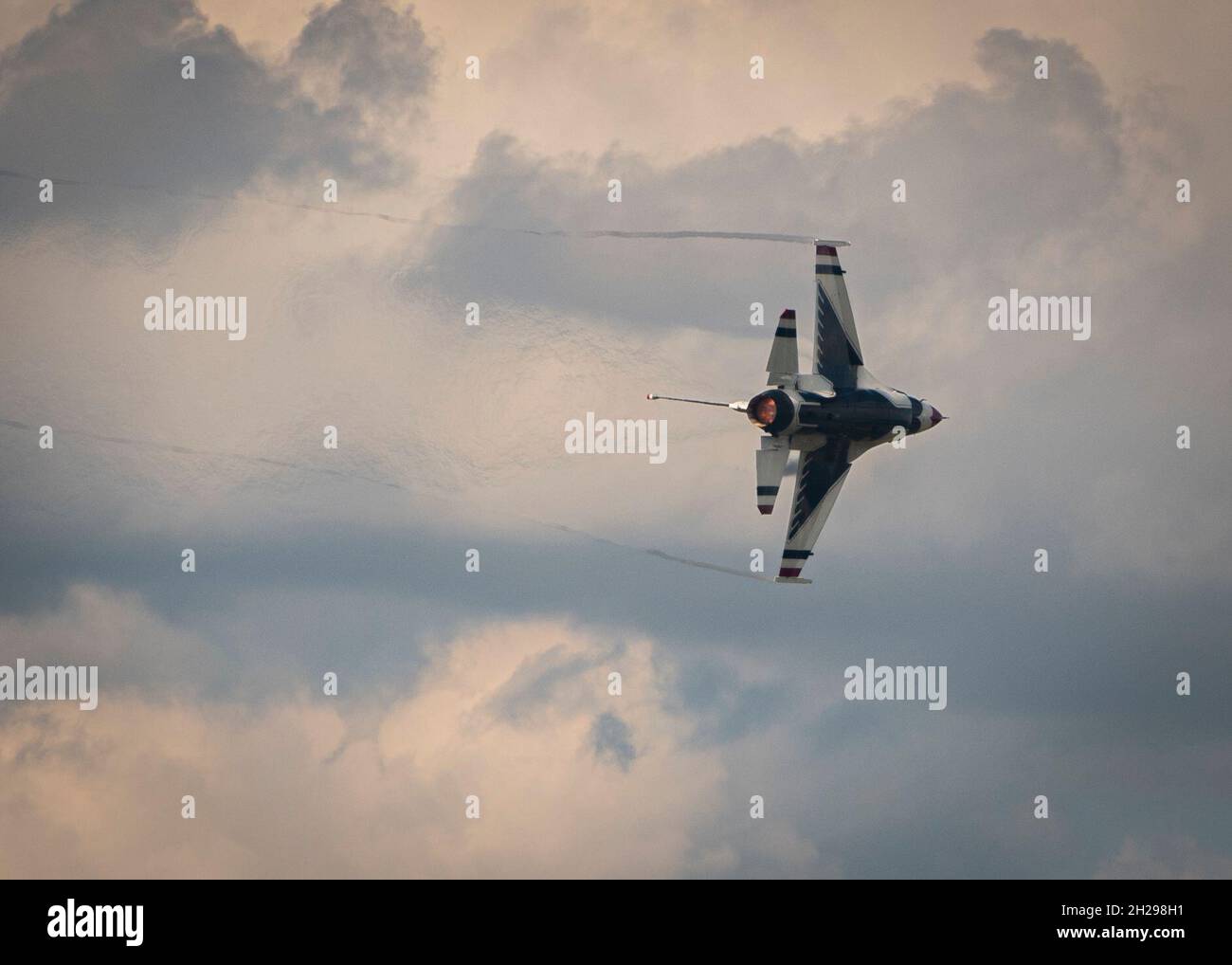 An F-16C Fighting Falcon fighter jet, assigned to the United States Air ...