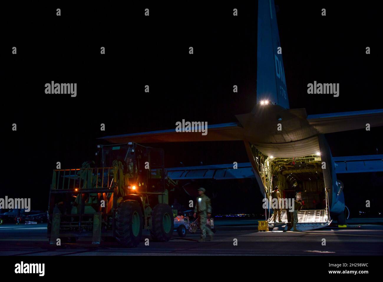 A U.S. Air Force HC-130J Combat King II assigned to the 79th Rescue ...
