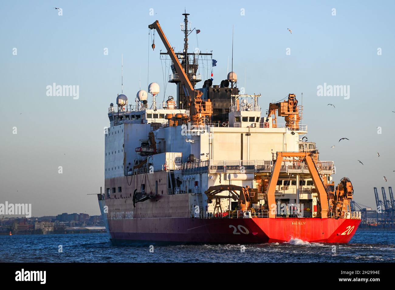 The Coast Guard Cutter Healy (WAGB 20) arrived in Baltimore for a port ...