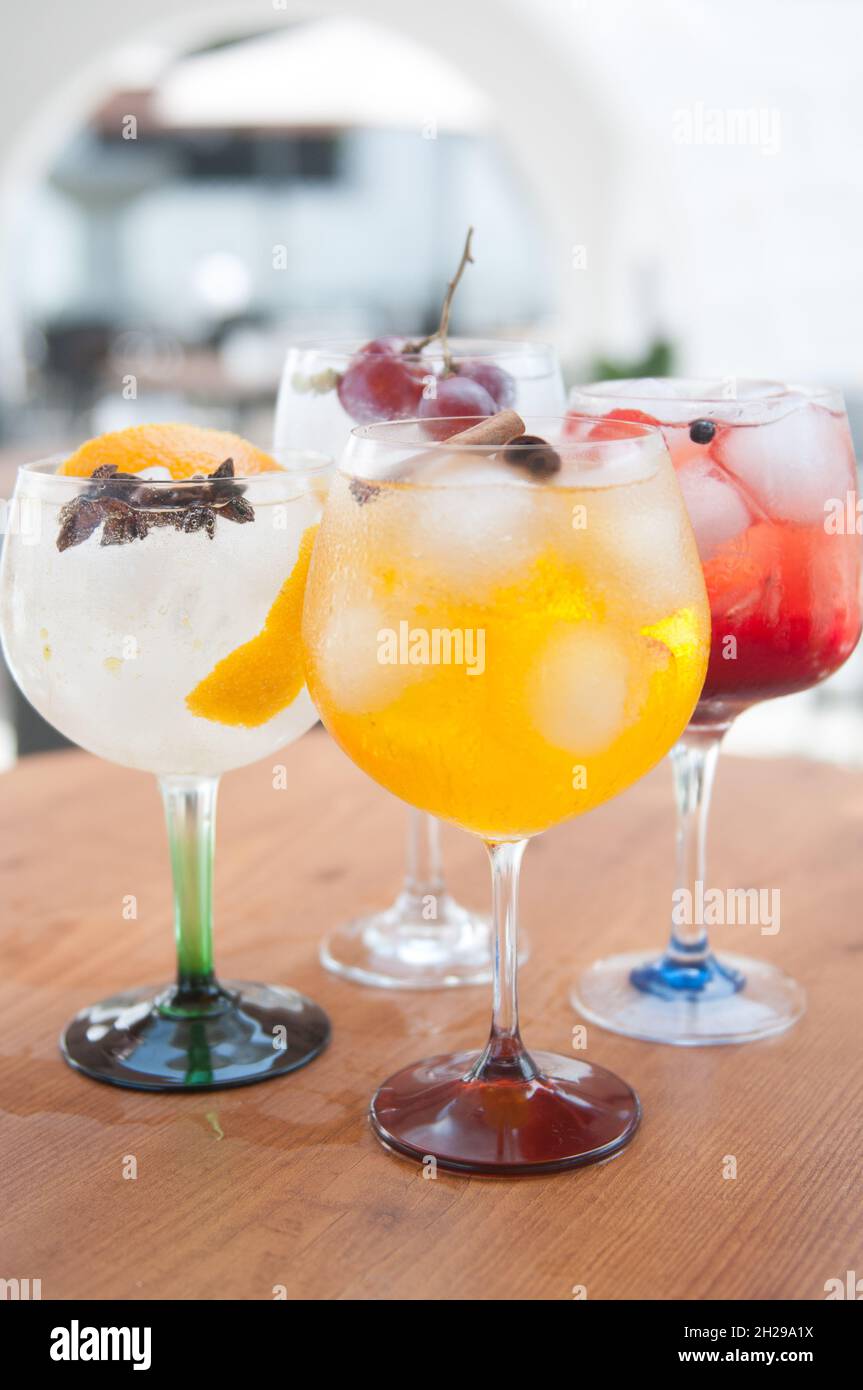 Non-alcoholic fruit cocktails Stock Photo - Alamy