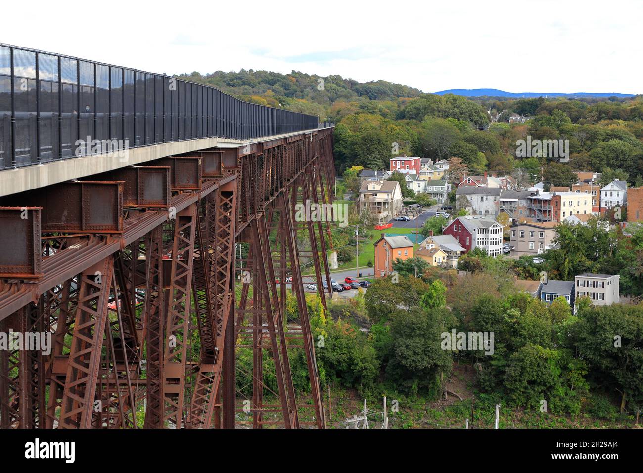 Walkway over the Hudson footbridge aka Poughkeepsie Bridge with the ...