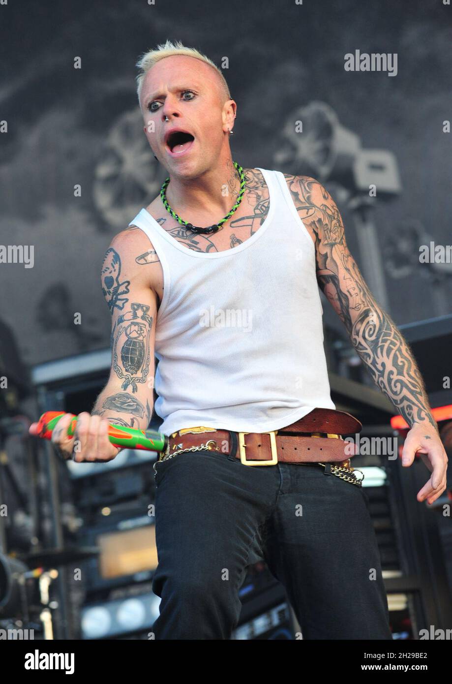 Keith Flint, The Prodigy live at Download Festival, Castle Donington ...