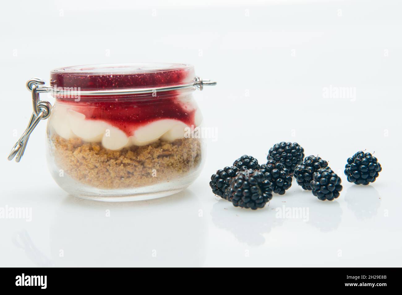 delicious artisan yogurt dessert with cookie and fruit Stock Photo - Alamy