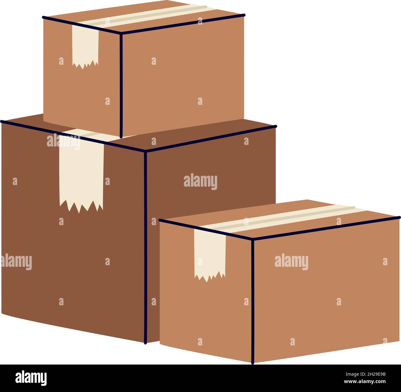 cute boxes pile Stock Vector Image & Art - Alamy