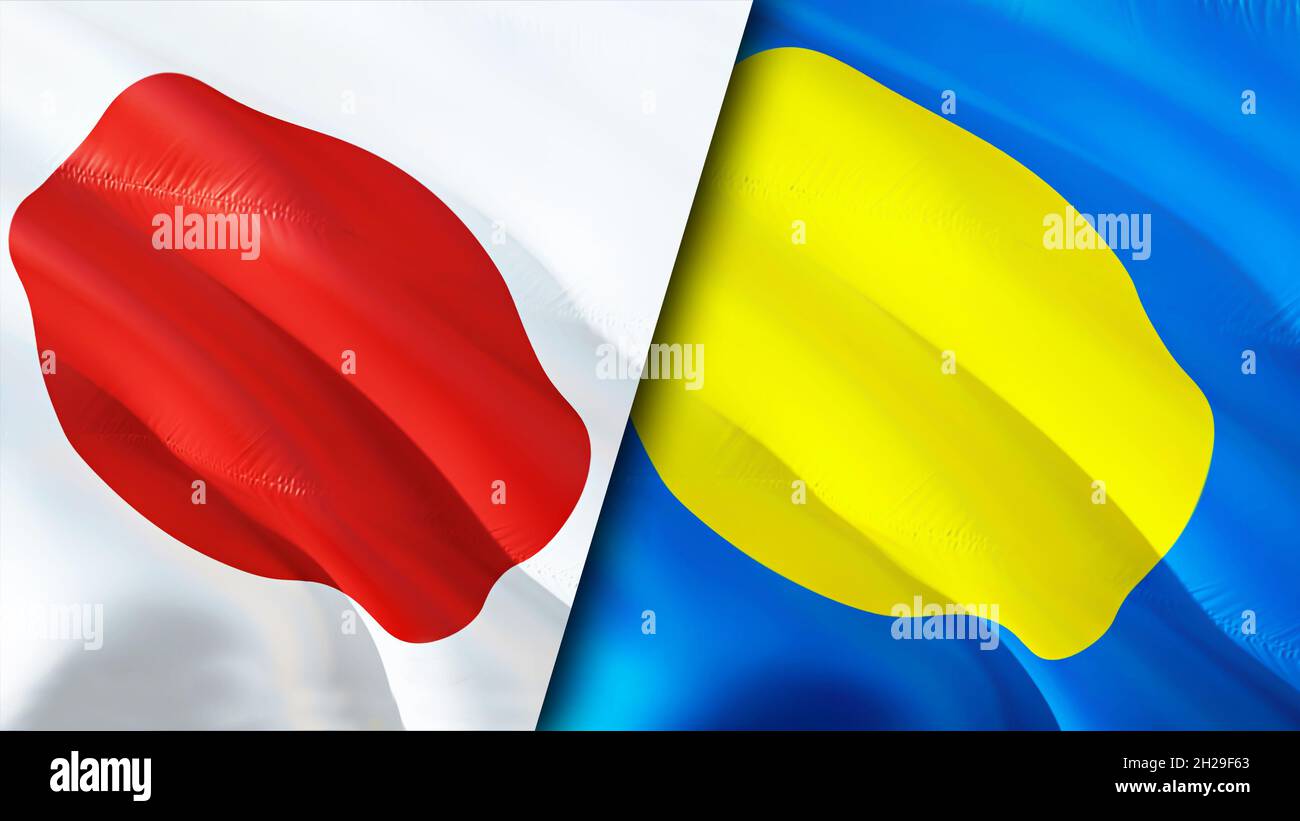 Japan palau flag hi-res stock photography and images - Alamy