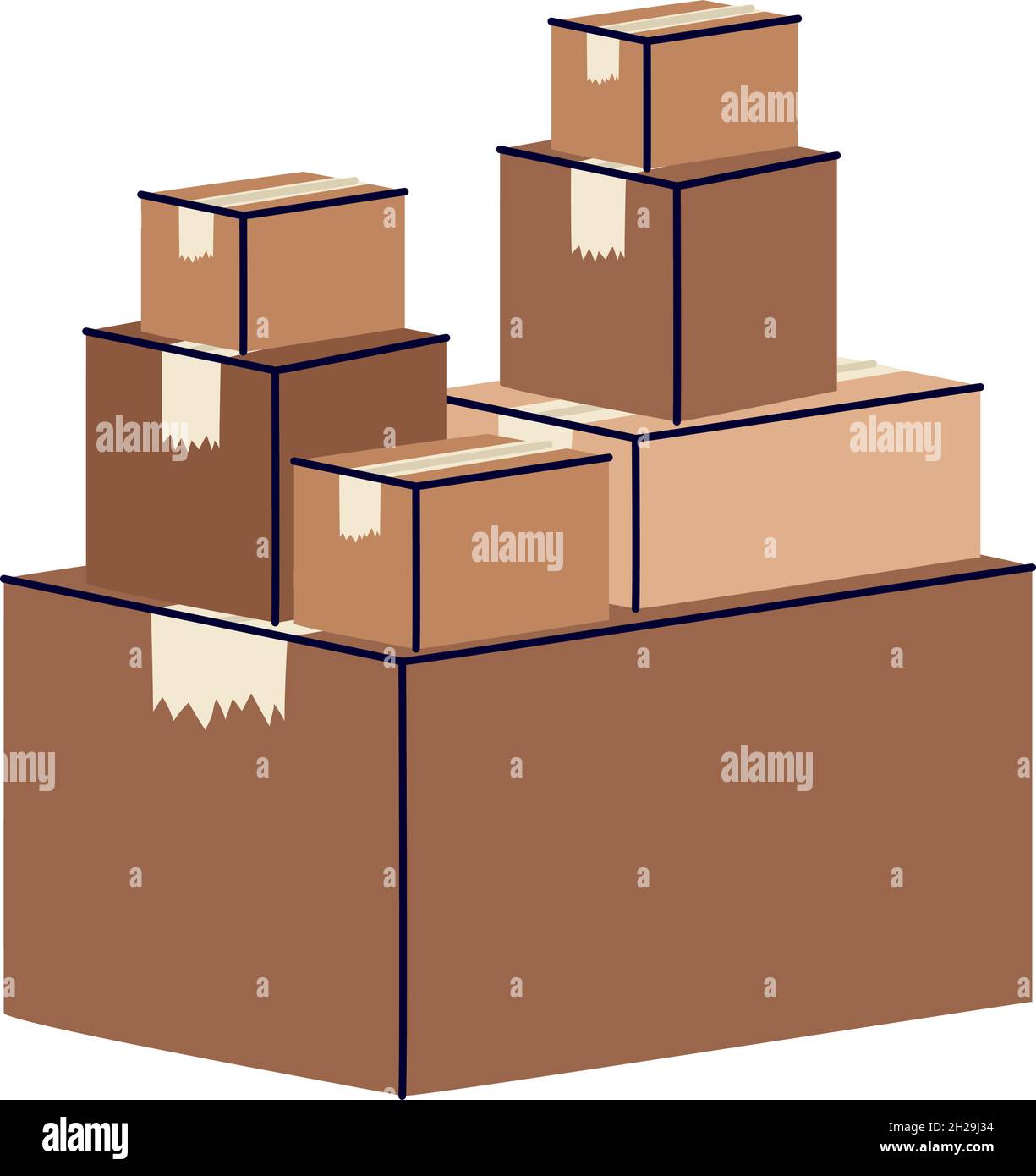 boxes stack illustration Stock Vector Image & Art - Alamy