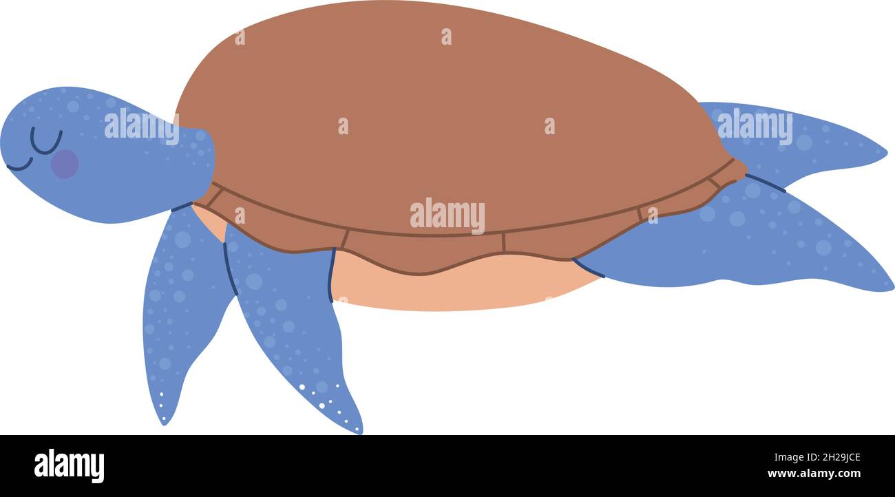 nice blue turtle Stock Vector Image & Art - Alamy