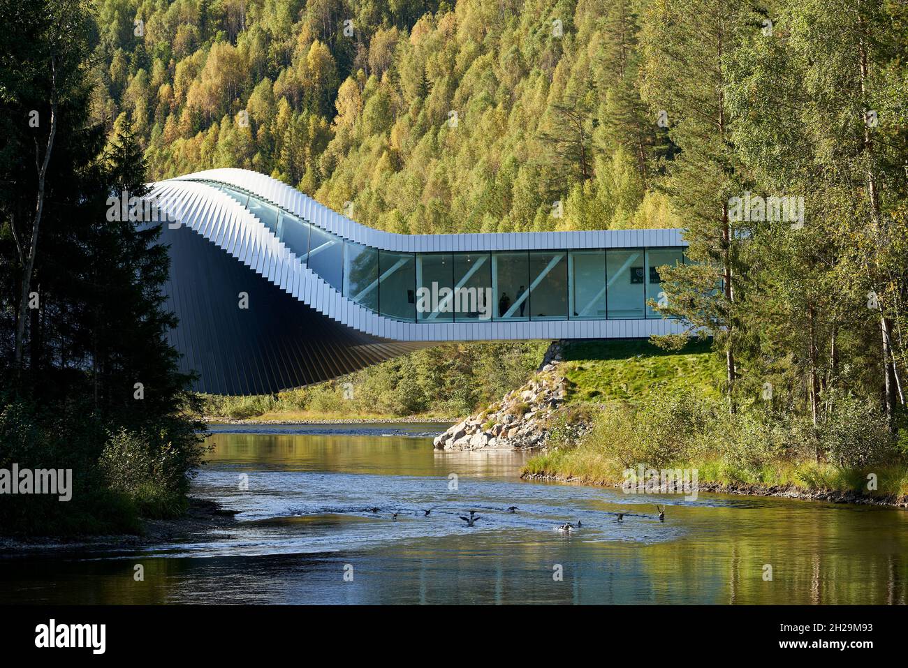 JEVNAKER, NORWAY - Sep 25, 2021: The modern Kistefos Museum in Jevnaker ...