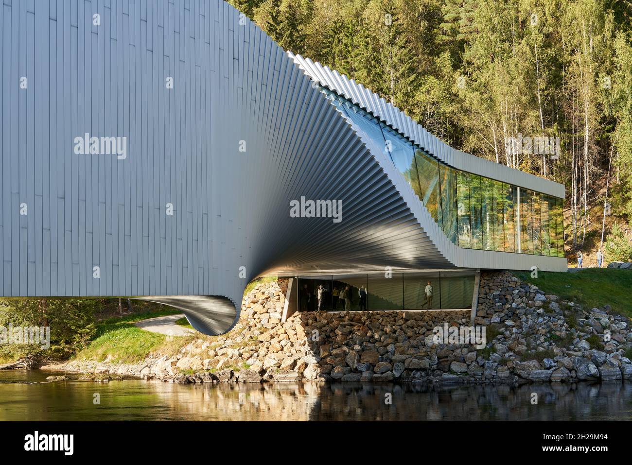 JEVNAKER, NORWAY - Sep 25, 2021: The modern Kistefos Museum in Jevnaker ...