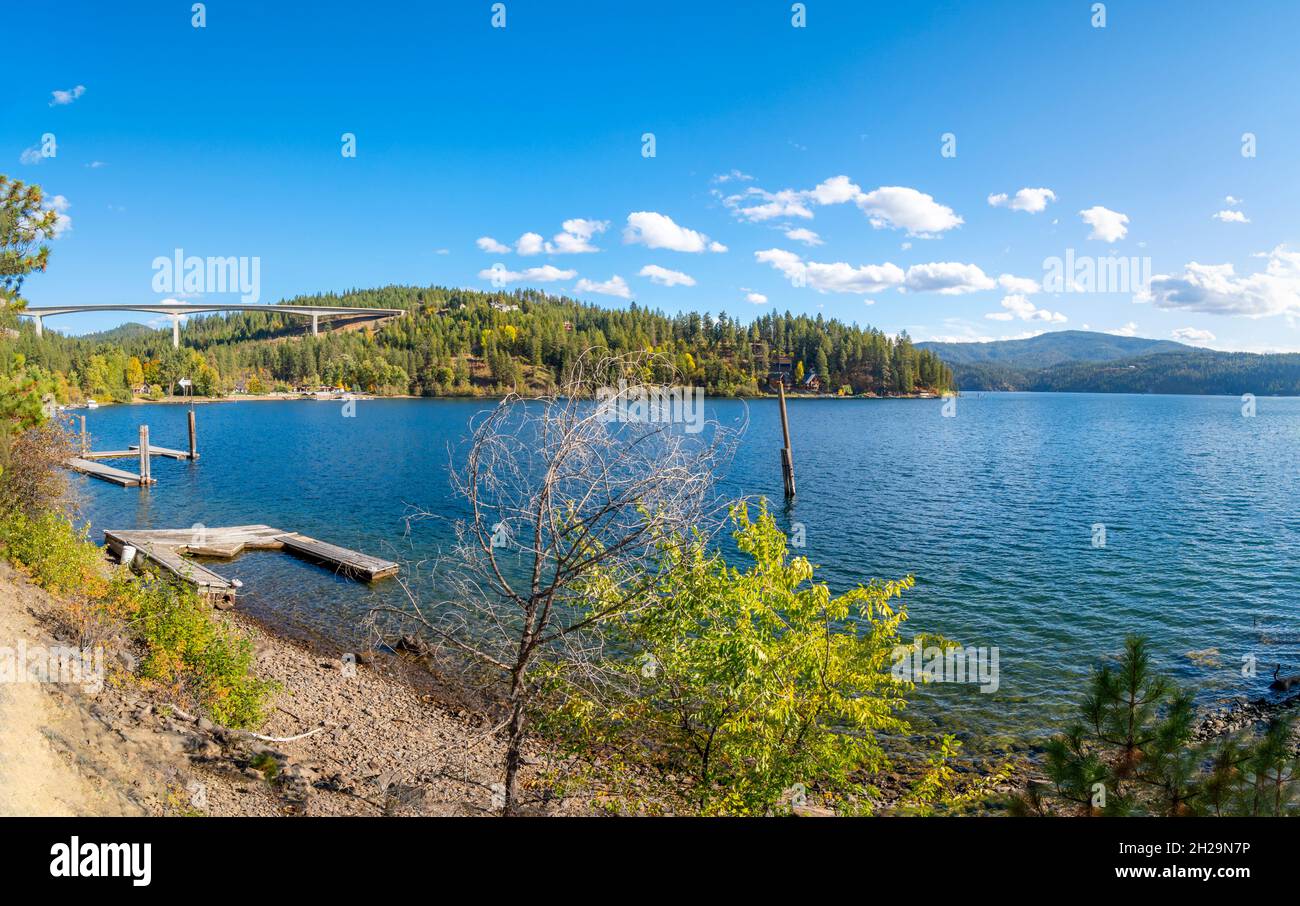 View from Coeur d'Alene Lake Drive of Veterans Memorial Centennial ...