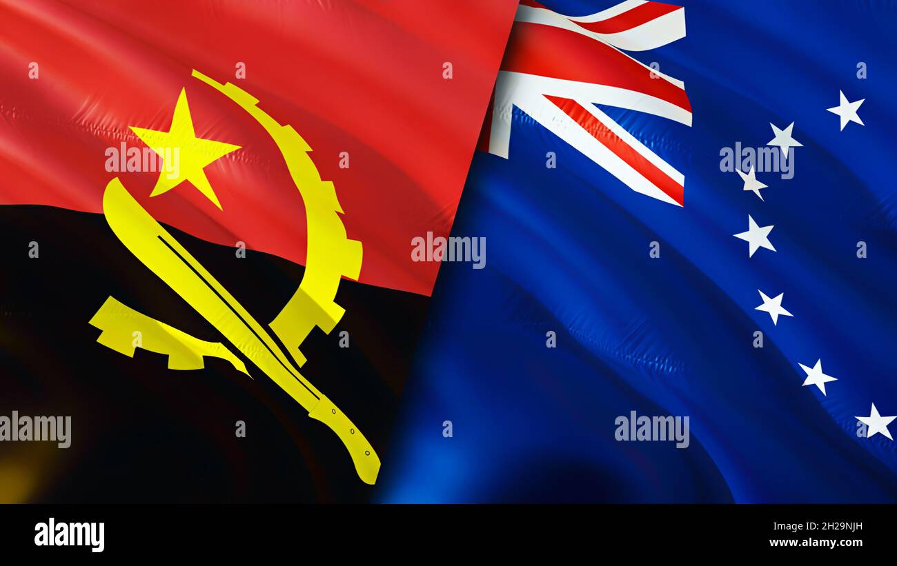 Angola cook islands flag hi-res stock photography and images - Alamy