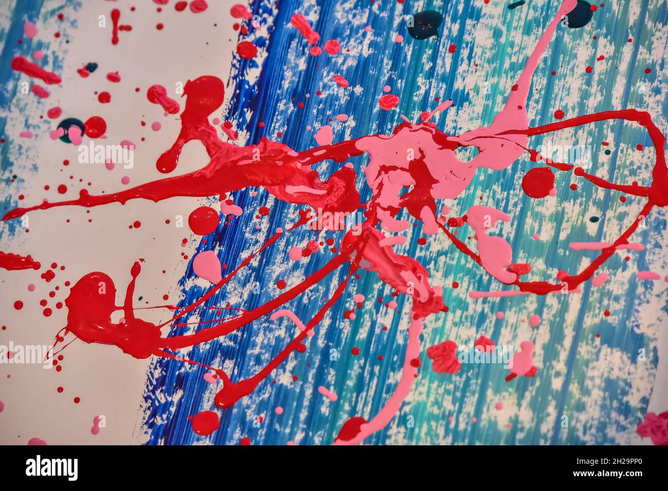 Paper with colorful abstract paintings on it Stock Photo - Alamy