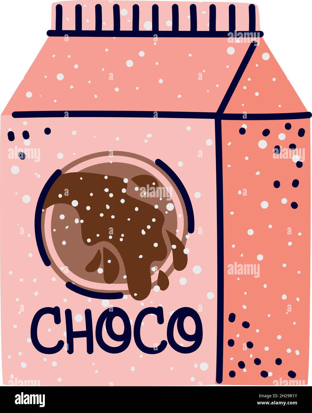 choco milk carton Stock Vector Image & Art - Alamy