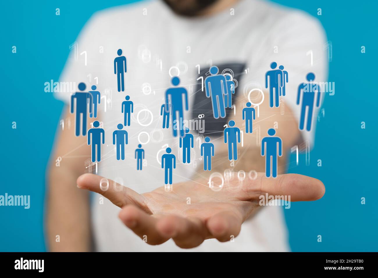 3D rendered business people social network scheme Stock Photo - Alamy