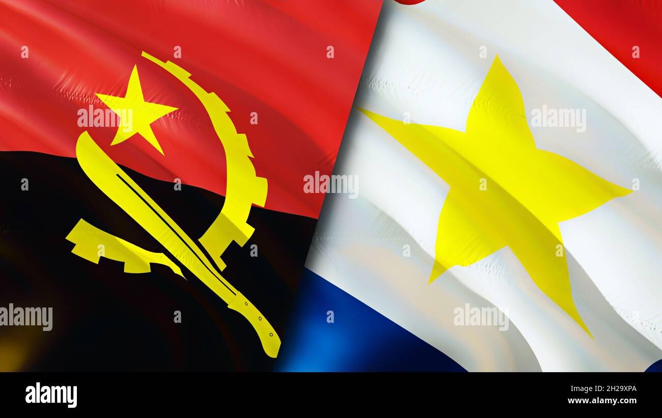 Angola saba island flag hi-res stock photography and images - Alamy