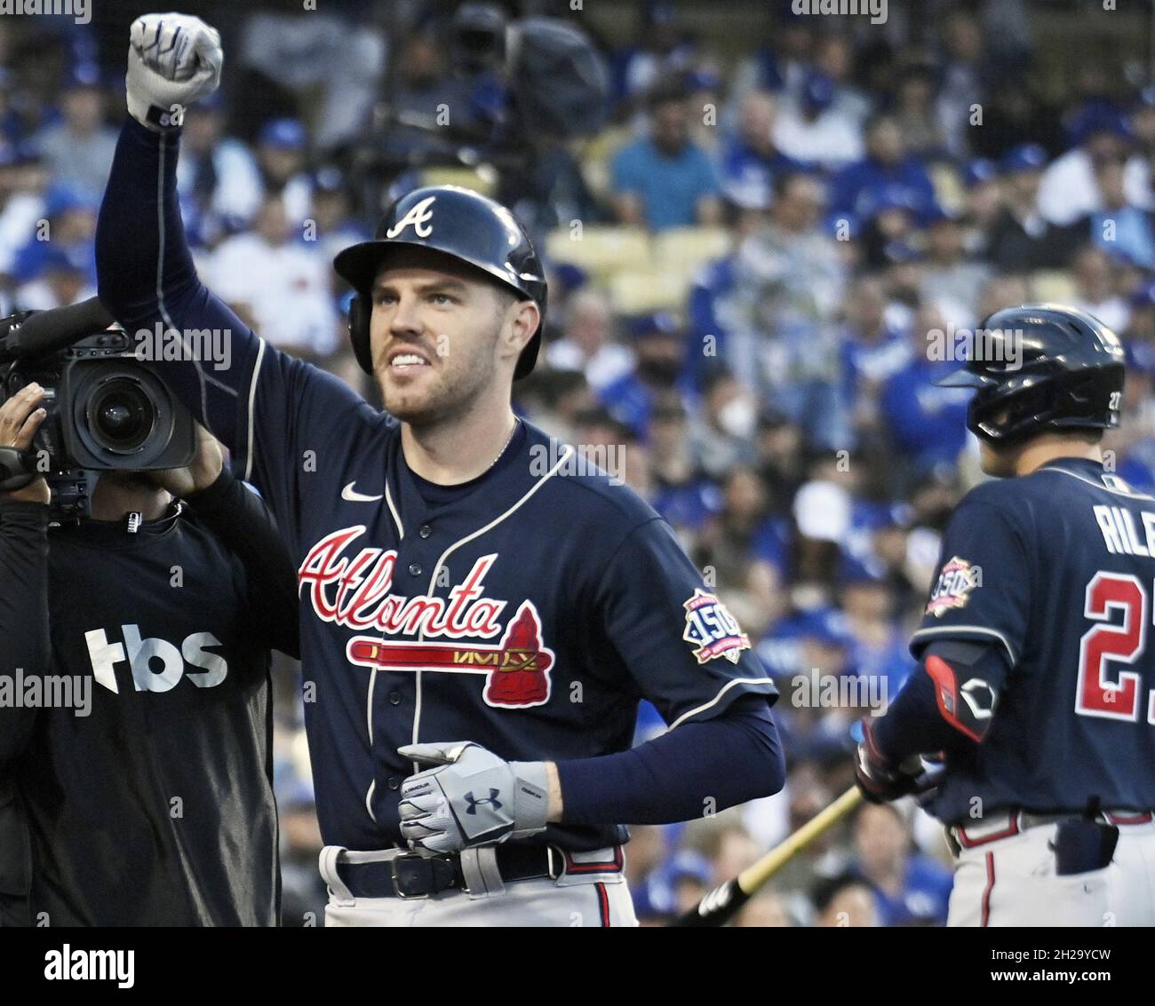 Los Angeles, United States. 20th Oct, 2021. Atlanta Braves first ...