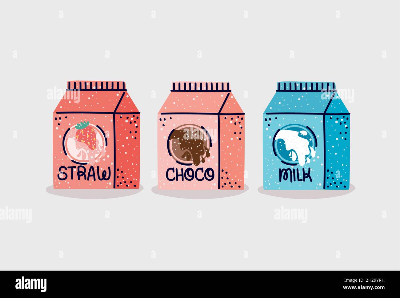 Milk cartons vector hi-res stock photography and images - Alamy