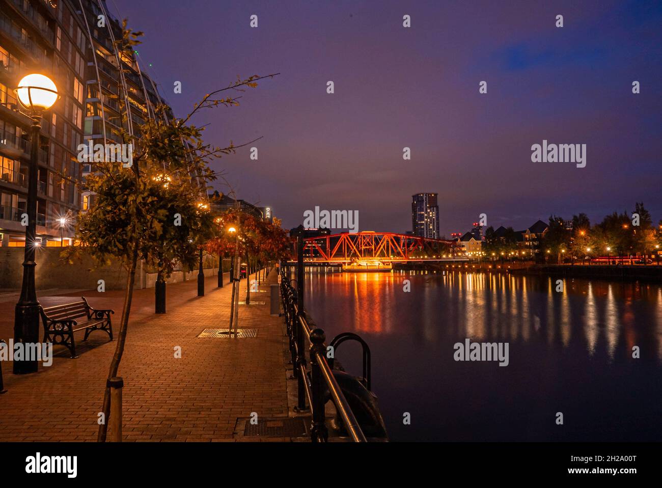 Inner city conservation area of Manchester in North West England Stock ...