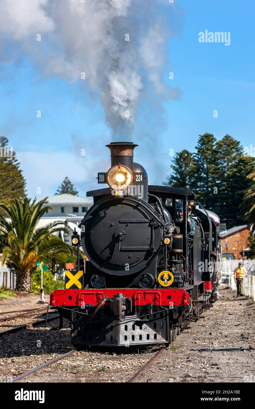 The Cockle Train driven by Engine RX 224, a 1915 built steam locomotive ...