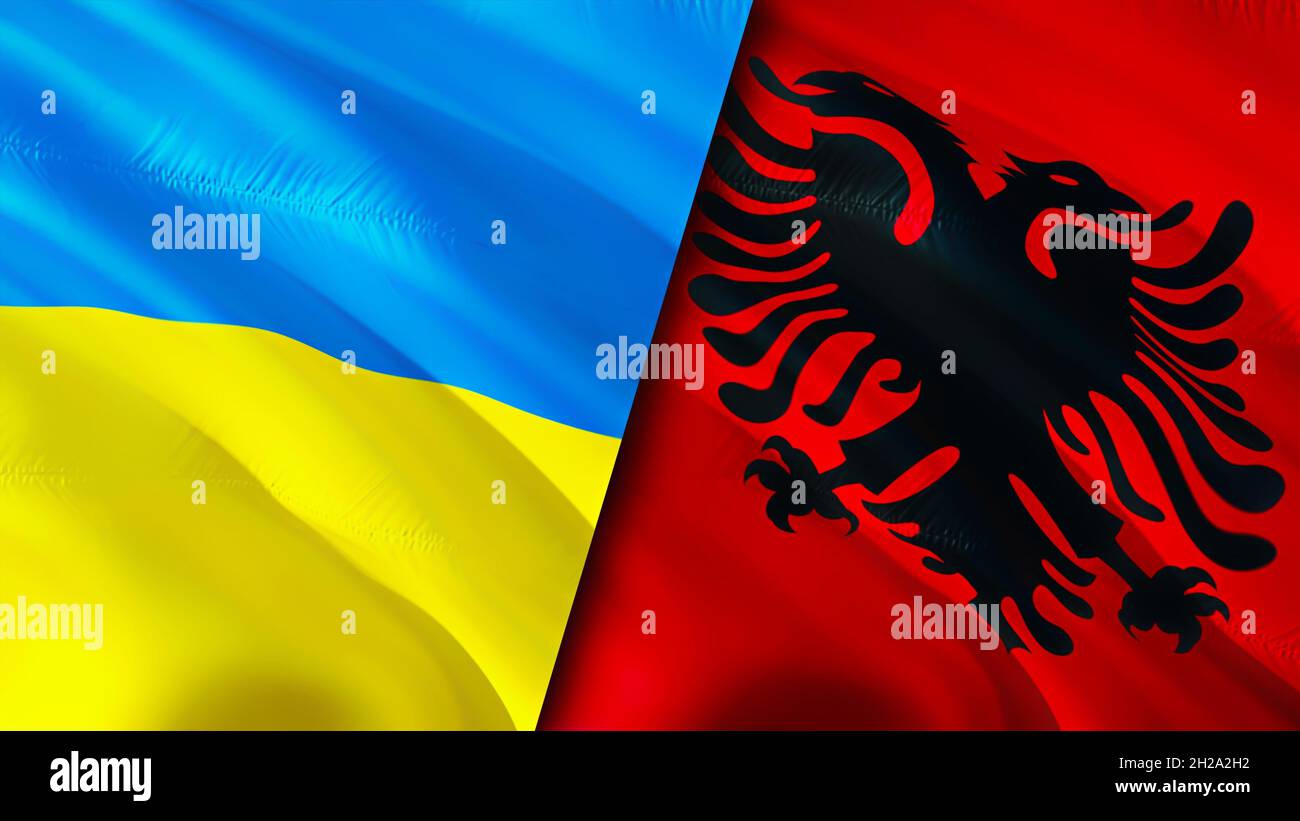Ukraine albania flag hi-res stock photography and images - Alamy