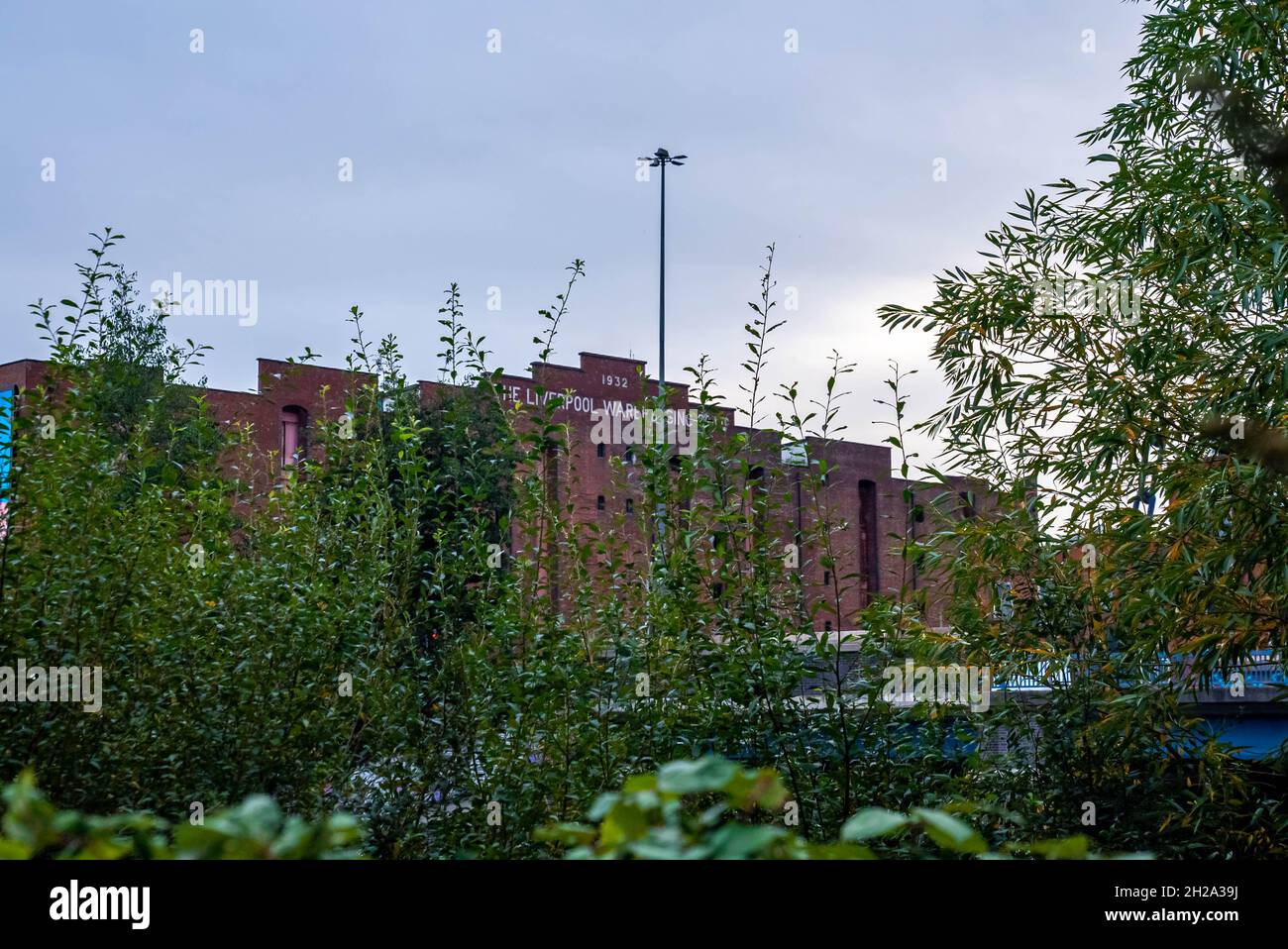 Historic buildings of of the Liverpool warehouse in Manchester Stock ...