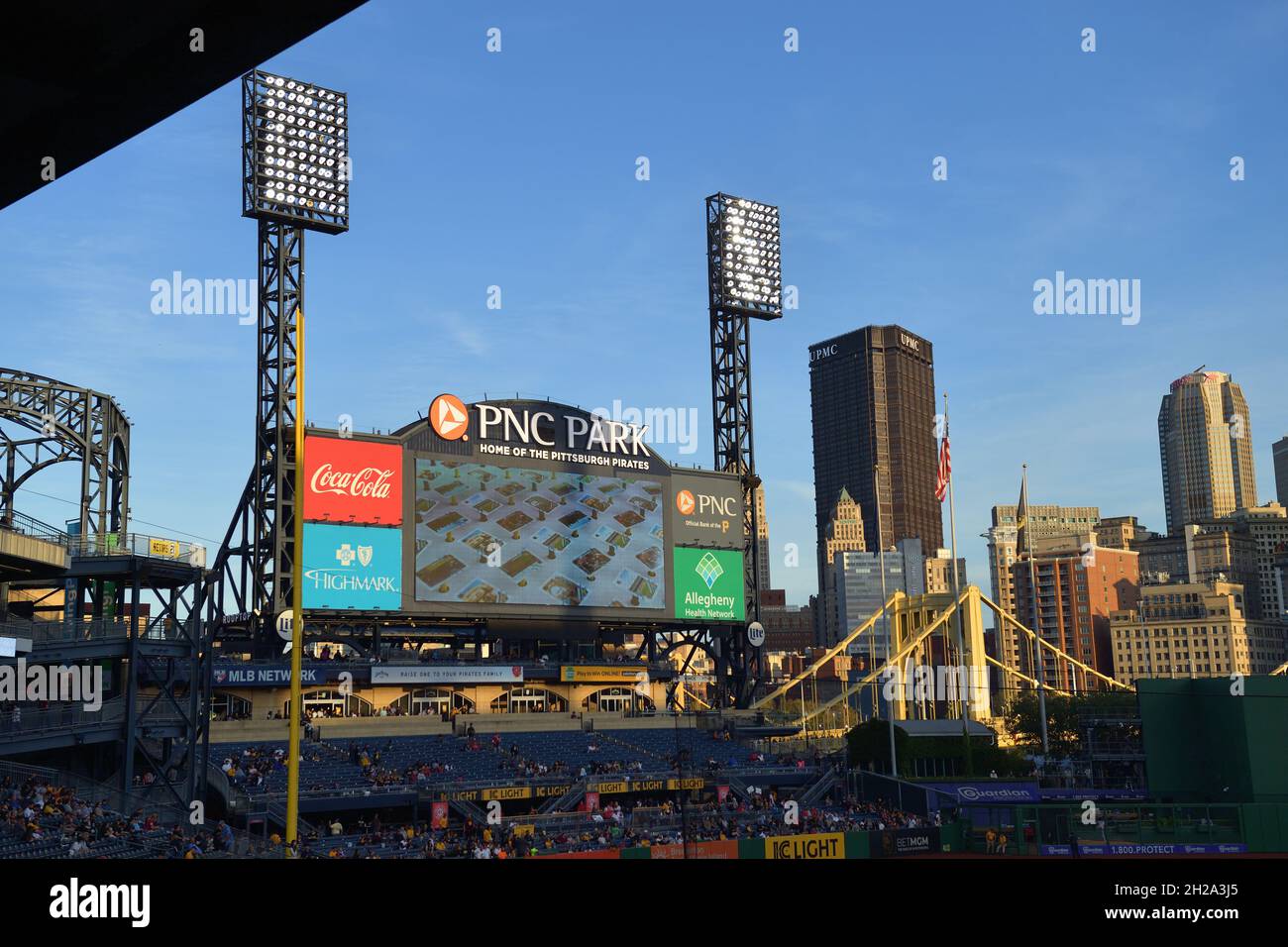 Pittsburgh, Pennsylvania, USA. View of a portion of the downtown ...